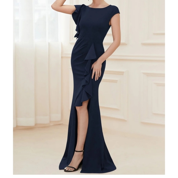 Alisa Pan | Dresses | Nwt Alisa Pan Cap Sleeve Long Dress Size Xl ...